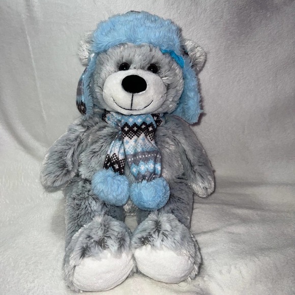 Toys | Hugfun International Hong Kong Blue White Stuffed Plush Winter ...